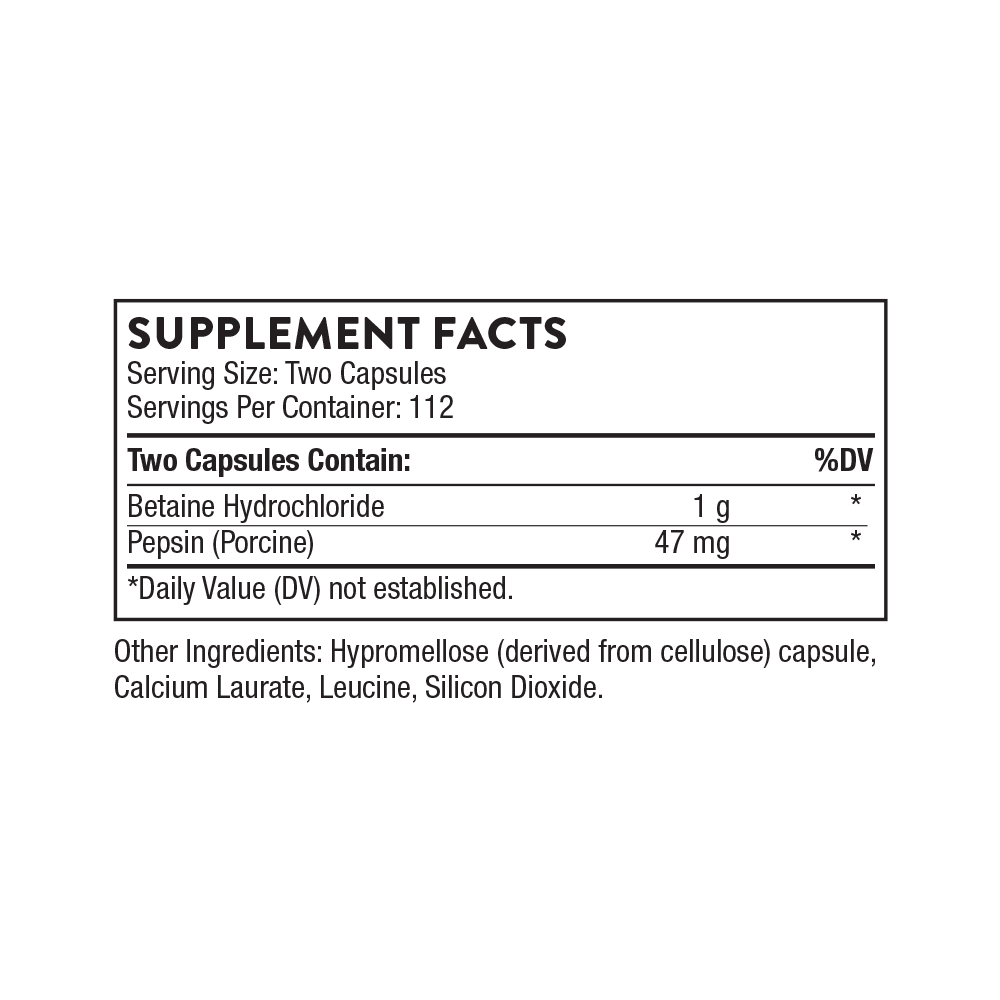 Betaine HCL & Pepsin - Solivana Wellness Shop